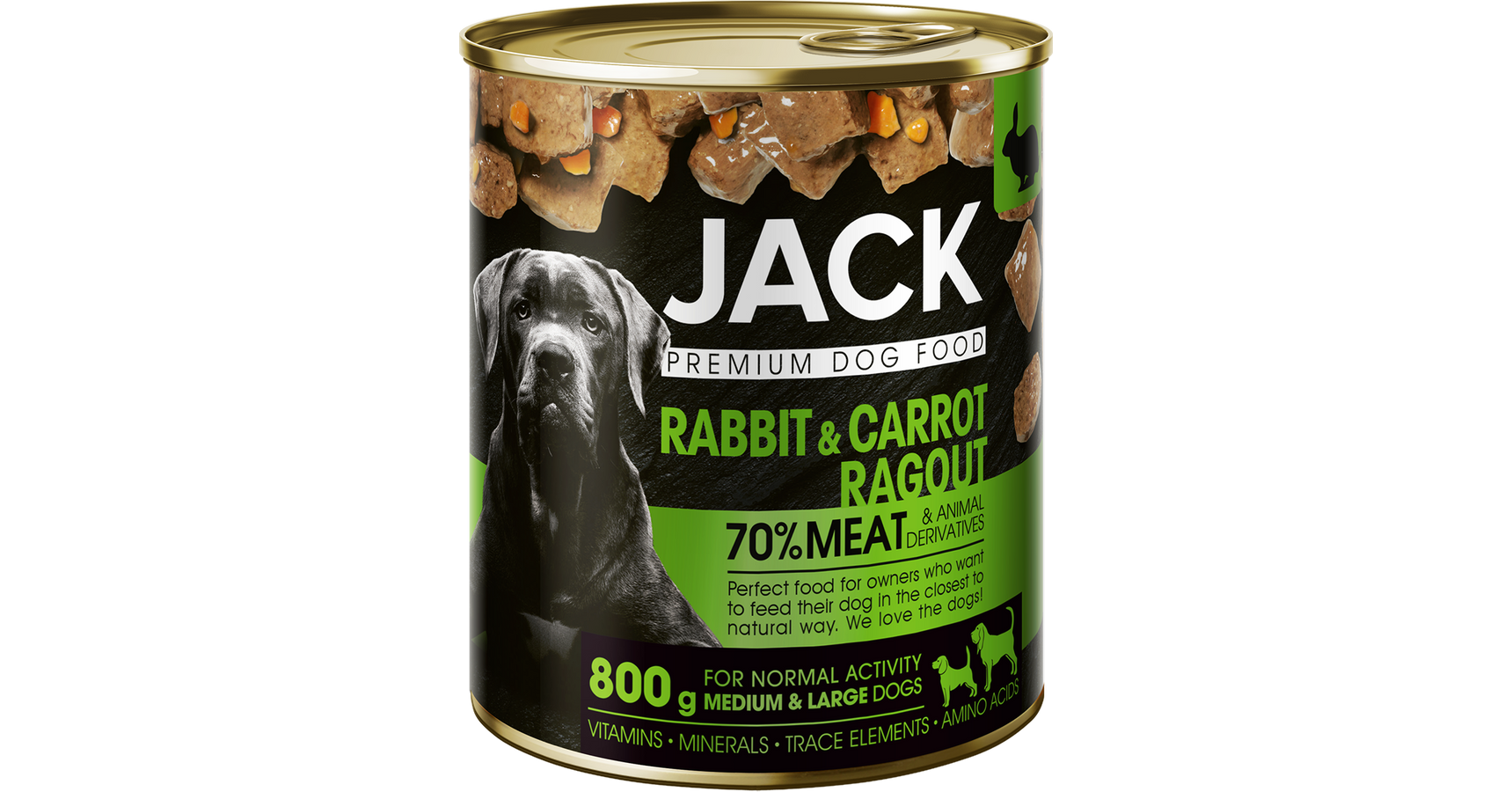 Jack kutya konzerv ragu nyúl-répa 800g - Jack - Zoona